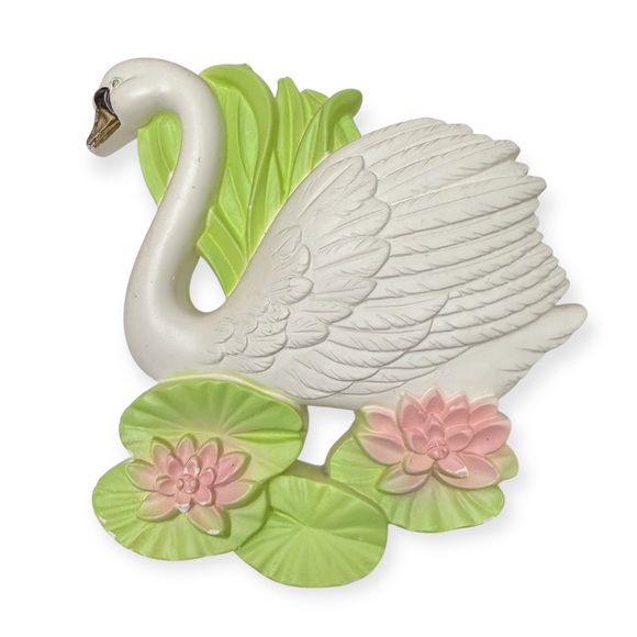 Vintage | Wall Decor | Vintage 987 Miller Studio Chalkware Swan Lily ...